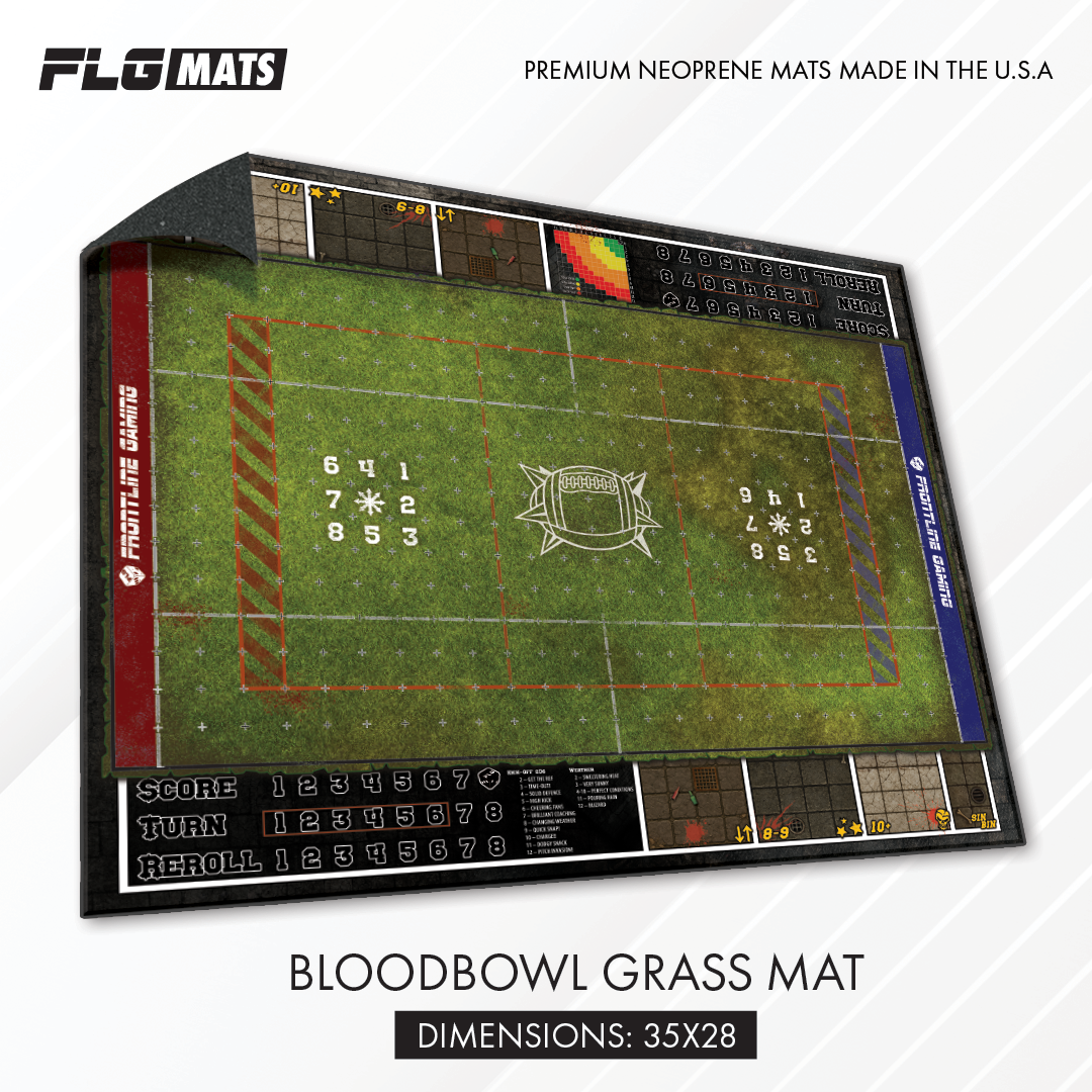 FLG Blood Bowl Grass Pitch Mat | Frontline Gaming