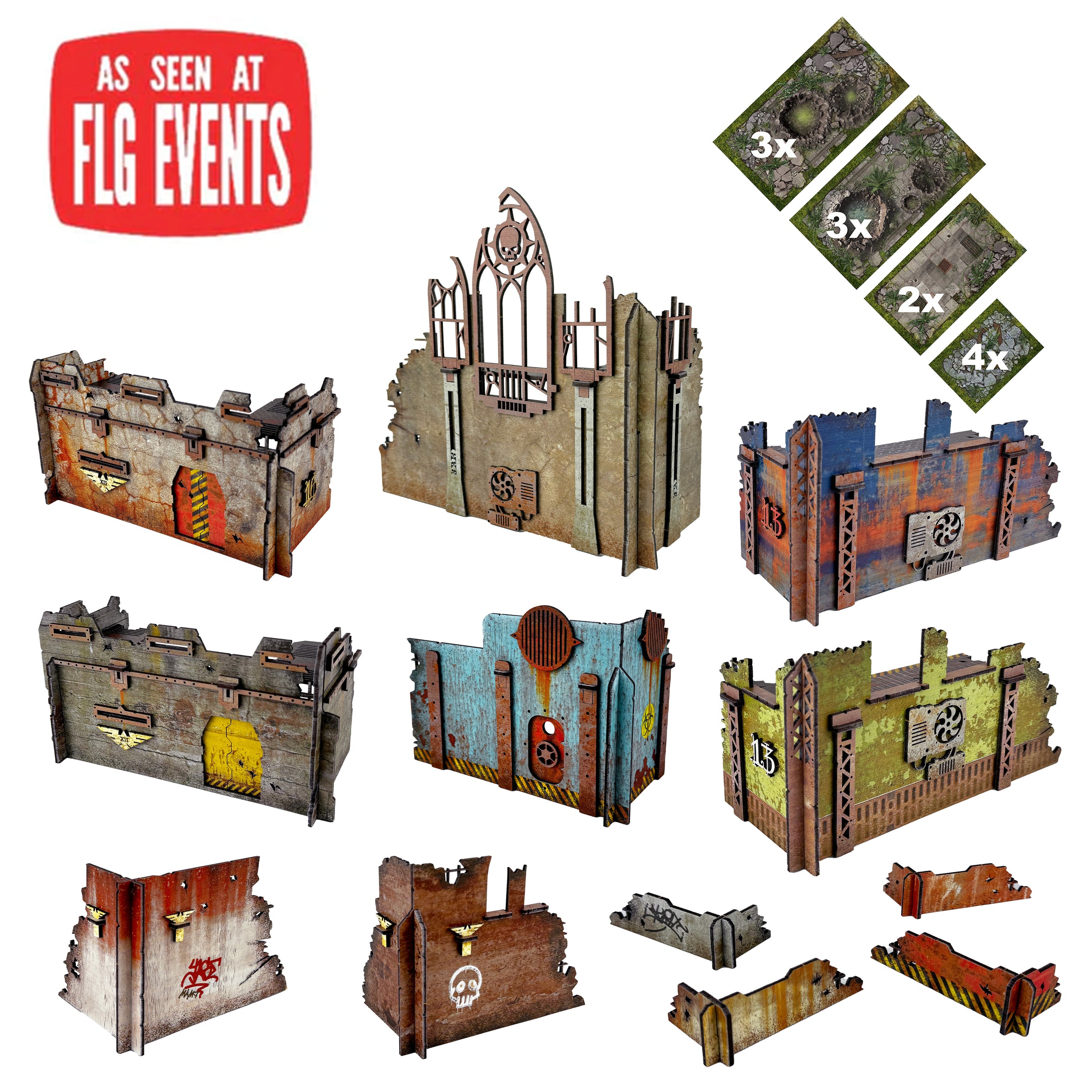 FLG Full Color Terrain: District 13 - Matched-Play Set | Frontline Gaming