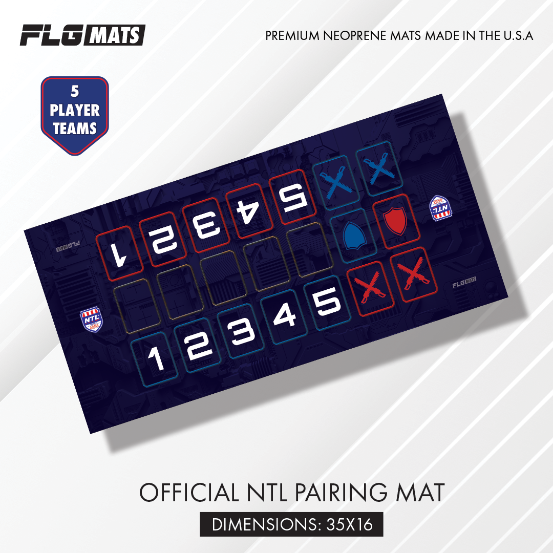 FLG Mats: Official NTL Teams Pairing Mat | Frontline Gaming