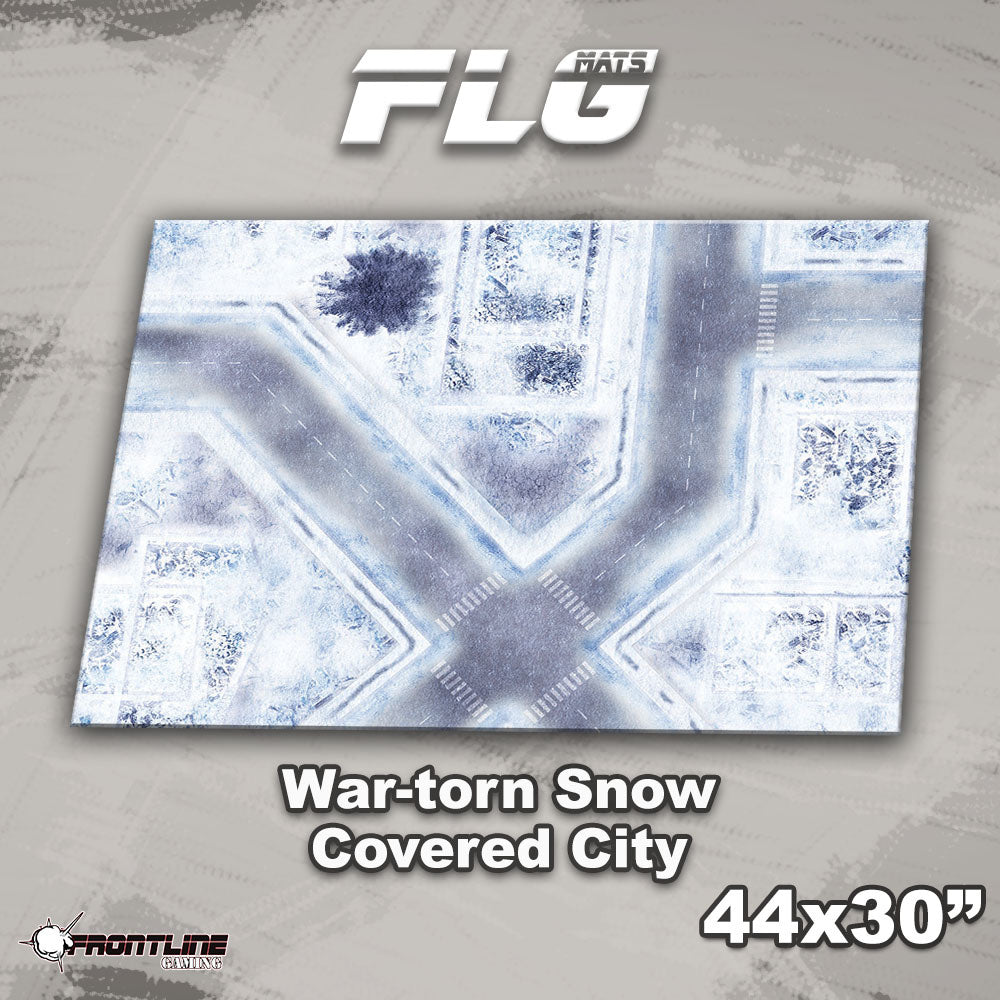 FLG Mats: War-torn Snow Covered City 1 | Frontline Gaming
